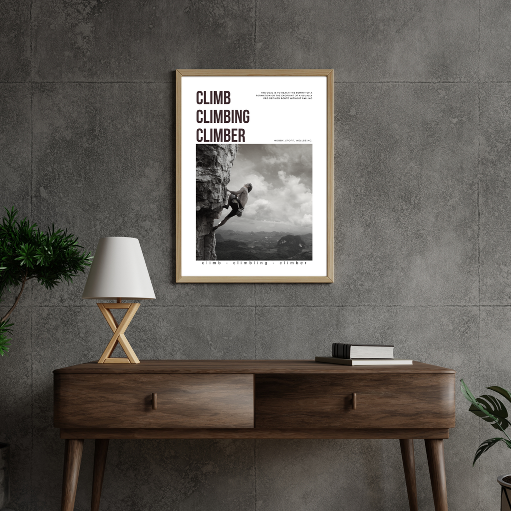 Climb, Climbing, Climber definition Print – Big Art Shop