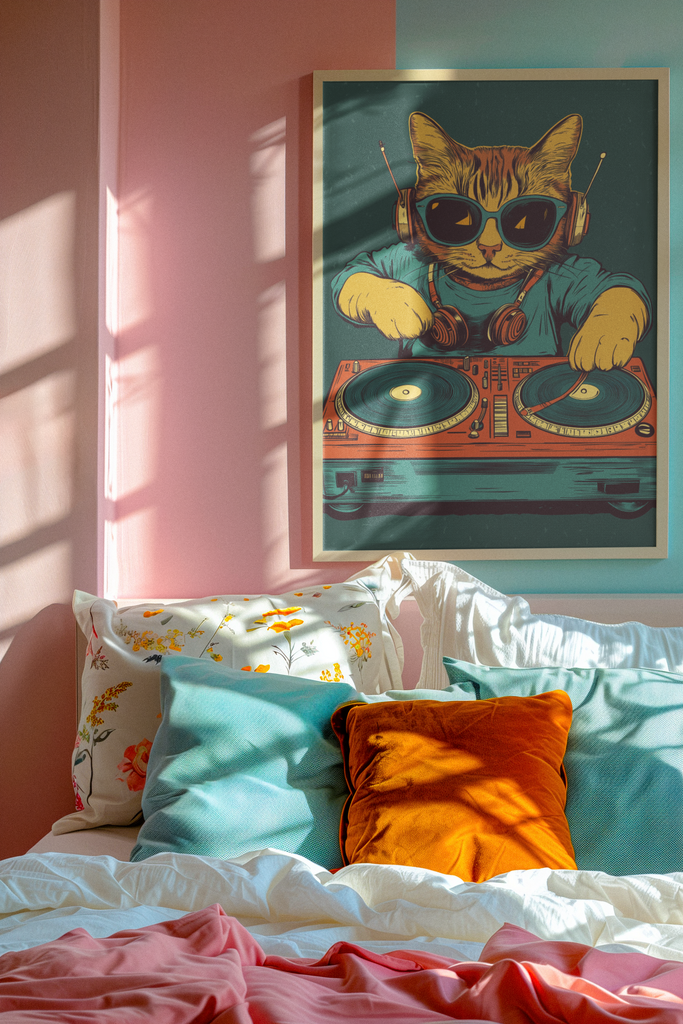 DJ Cat Print – Big Art Shop