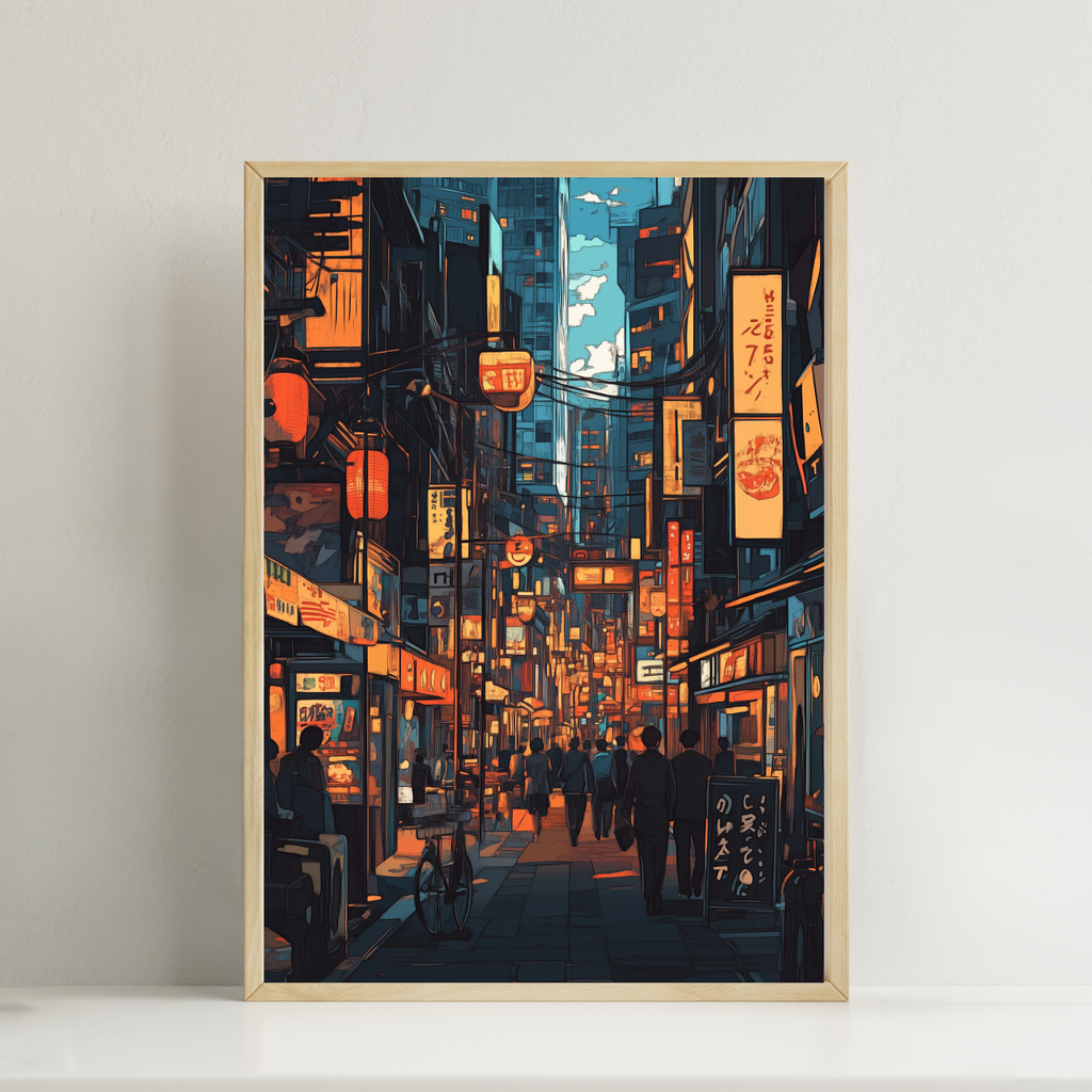 Japanese Street Scene print – Big Art Shop