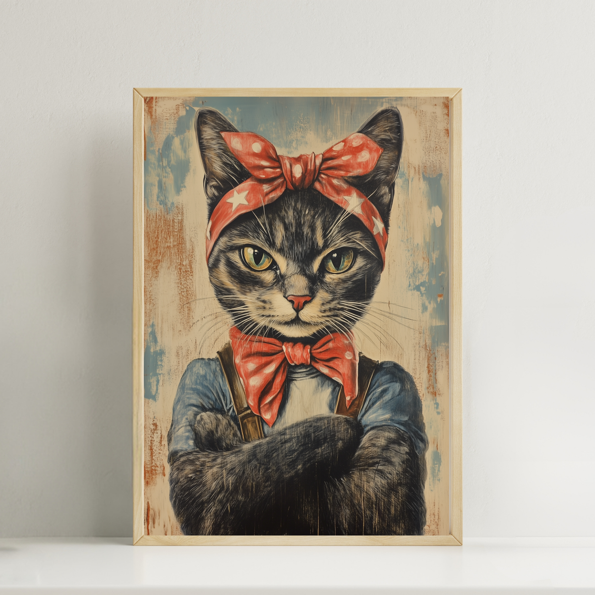 Retro Black Cat Print – Big Art Shop
