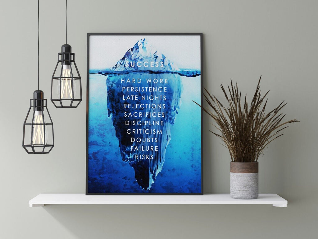 Success Journey Iceberg Motivation Poster Art | design Print. – Big Art ...