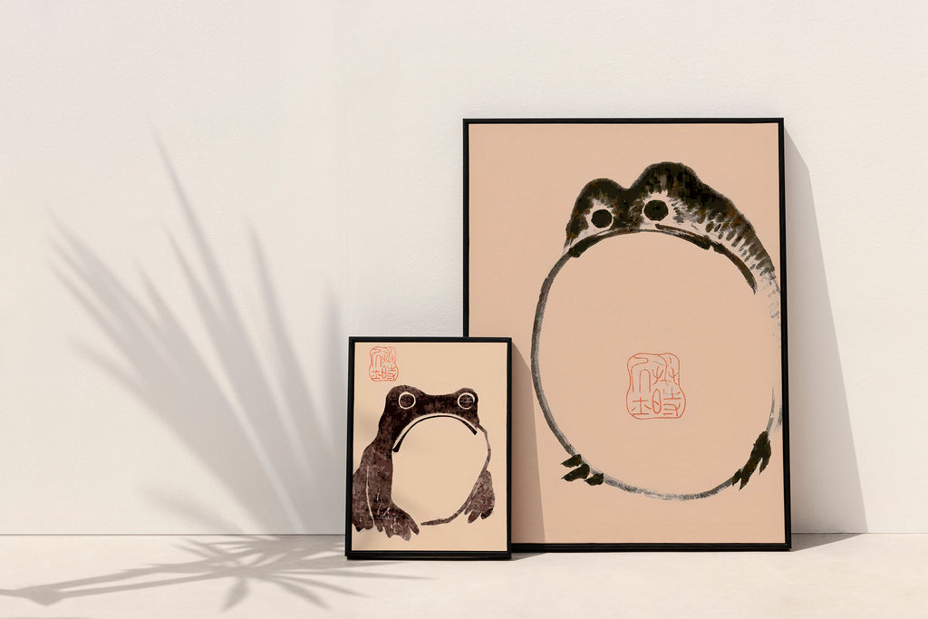Japanese frog art print Matsumoto Hoji Frog | Cute angry toad, Exhibit ...
