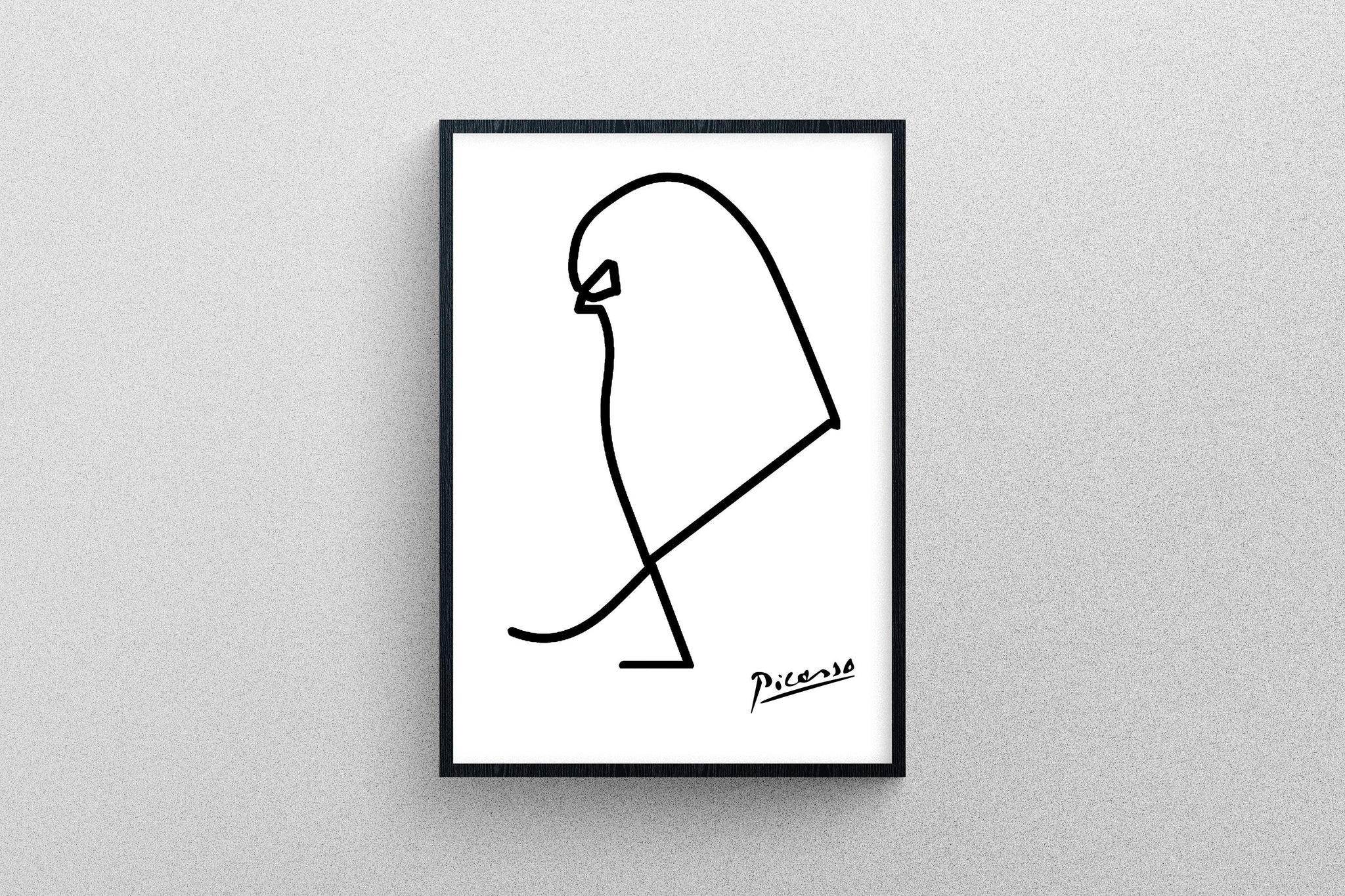 Picasso's chicken line drawing Poster Art Drawing | Exhibition Print i ...