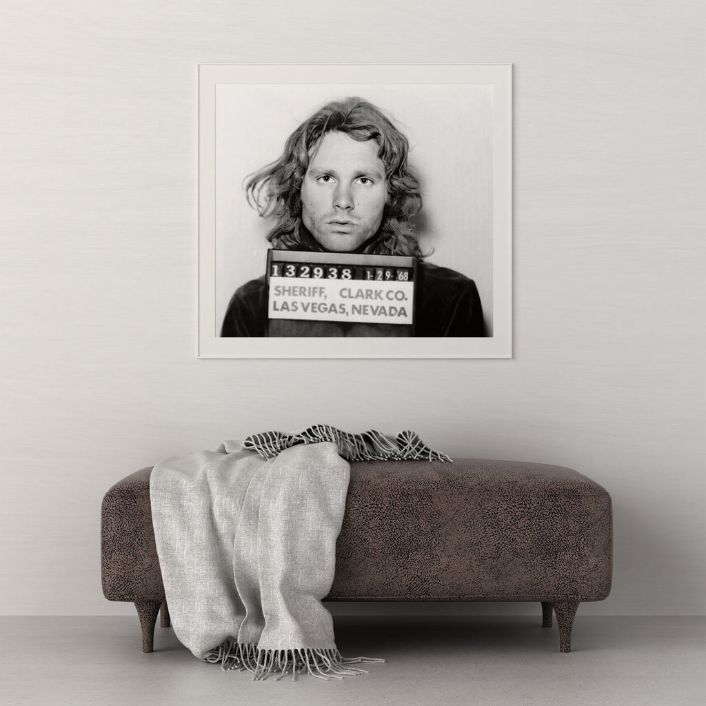 Jim Morrison poster Mugshot print Police mug-shot portrait, exhibition ...