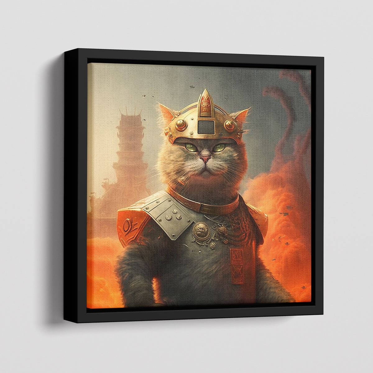 Dictator Cat Framed Canvas – Big Art Shop