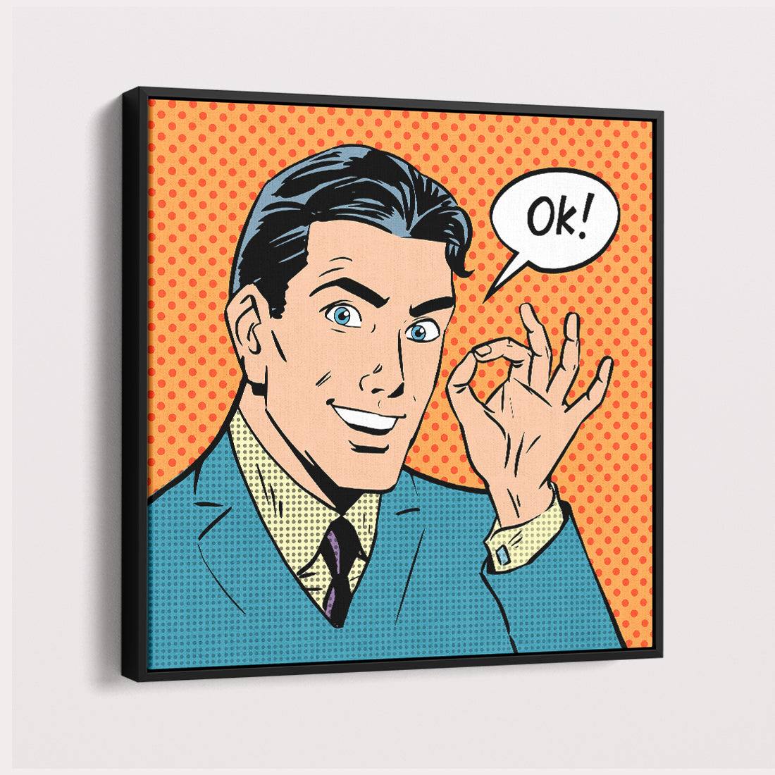 Pop Art OK Guy Canvas – Big Art Shop